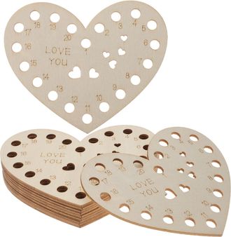 Cabilock DIYEAH Holz Stickgarn Organizer Fadenhalter mit Vielen L&ouml;chern zur Garnaufbewahrung Praktisches N&auml;hzubeh&ouml;r f&uuml;r Kreuzstich Stickerei Separates Aufbewah