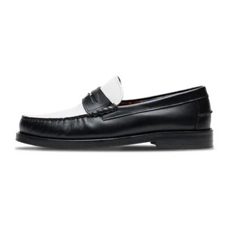 Naked Wolfe Schwarz Wei&szlig; Leder Mokassins - - Shoes - Herren - Schwarzk - 41 EU