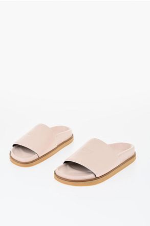 Off-white Leather OFF STAMP Slides size 35