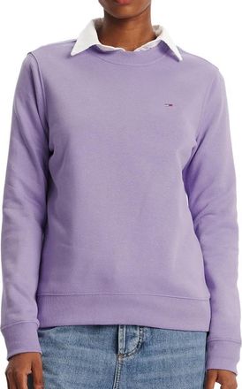 Tommy Hilfiger Damen-Sweatshirt, Violett, Flag Crew, violett, 38