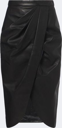 Balmain Midirock aus Leder