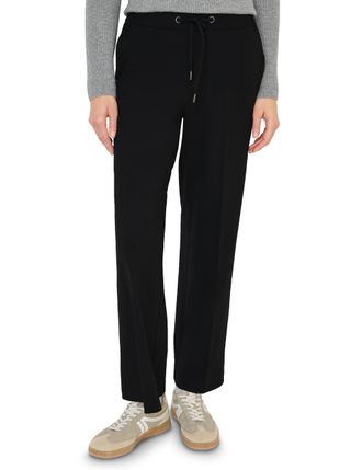 Cecil Damen 3715037 Straight Leg Jersey-Hose, Schwarz, XXL / 30L