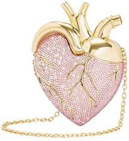 JW PEI Maren Sac en forme de coeur en cristal artificiel - Rose