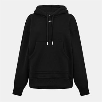 Off-white Damen Off White Off Stampullover Hoodie in Schwarz/Wei&szlig;