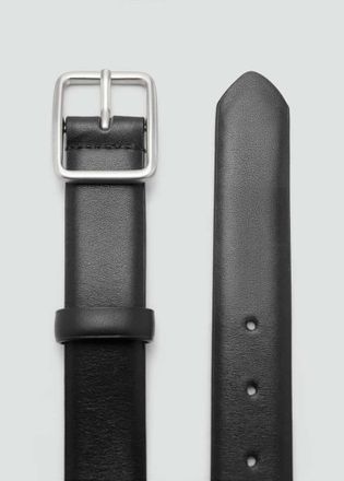 Mango Ceinture 100 % cuir noir - Homme - 100 - MANGO MAN