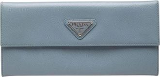 Prada Portefeuille Long Pre-owned - Femme - Pre-owned - Bleu - Taille: ONE Size