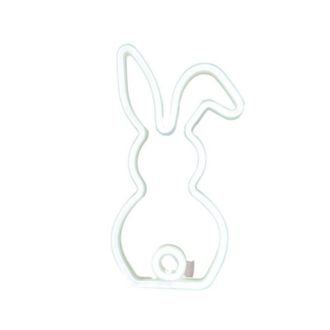 Generic Osterdeko Hase Mit LED Licht Ostern Deko Osterhase Nachtlicht Kunststoff USB Kaninchen Neon Lampe Ostern Dekoration Fr&uuml;hlingsdeko Nachtlicht Kinder Os