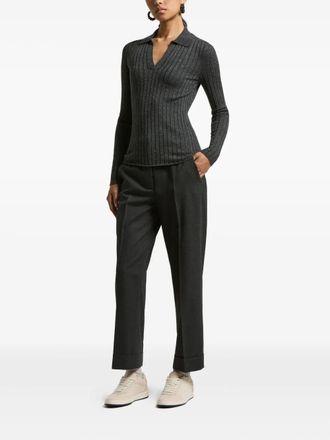 PESERICO Womens Ribbed Polo-Neck Pullover Aw25 W