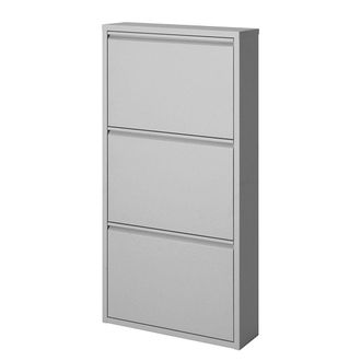 Loftscape home24 Schuhkipper Cabinet 103cm Silber