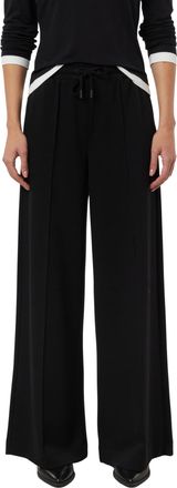 Comma Wide-Leg-Hose aus Jersey mit Elastikbund und Biese