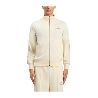 Palm Angels Homme, Sweatshirts et sweats &agrave; capuche, Beige, Taille: L Veste de surv&ecirc;tement &agrave; logo classique