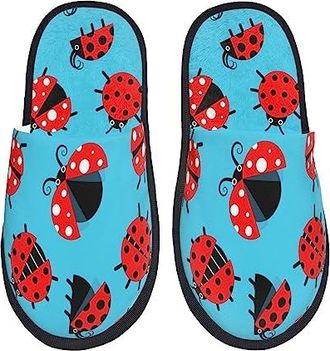 Generic Pantoufles De Voyage Ladybug Mignonne Et Simple R&eacute;utilisables Slippers Doux Maison Slippers Pour Invit&eacute; Homme Automne L