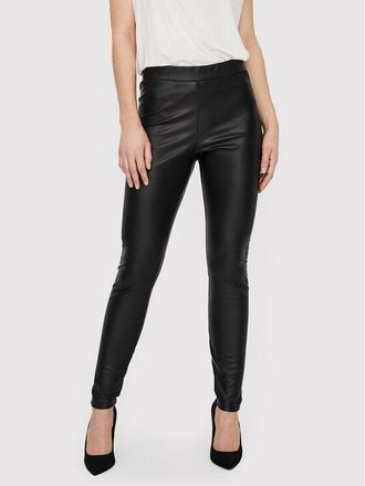 Vero Moda Hose aus Kunstleder 10257164 Schwarz Skinny Fit