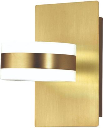Fabas Luce Dunk - Applique murale ronde Fabas Luce 2 lumi&egrave;res - Applique murale LED 16W &agrave; intensit&eacute; variable - Laiton satin&eacute;