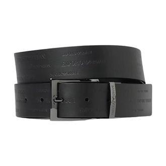 Emporio Armani G&uuml;rtel mit durchgehendem Pr&auml;ge-Schriftzug- wendbar - - Accessories - Herren - Schwarzk - ONE SIZE
