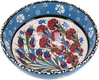 Guru Shop 1 Stk. Orientalische Keramiksch&uuml;ssel, Schale, Dekoschale, Handbemalt - &Oslash; 12 cm/Modell 28