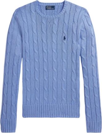 Ralph Lauren Femme, Pulls, Bleu, Taille: 42 FR Tricot ras du cou