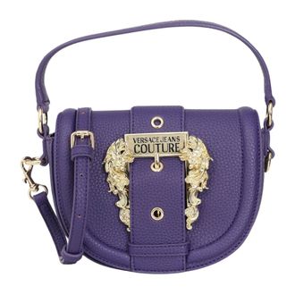 Versace Jeans Couture Femme, Sacs, Violet, Taille: ONE Size Sac fourre-tout avec texture martelée et boucle dorée