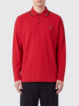 Vivienne Westwood Lang&auml;rmeliges Baumwoll-Poloshirt mit gesticktem Orb-Logo