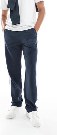 Superdry Athletic Essentials - Pantalon de jogging droit - Bleu marine éclipse