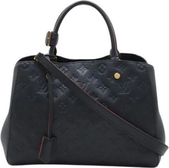 Louis Vuitton Sac &agrave; main Montaigne Monogram Empreinte Pre-owned - Femme - Pre-owned - Bleu - Taille: ONE Size