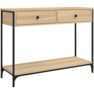 vidaXL Konsolentisch Sonoma-Eiche 100x34,5x75 cm Holzwerkstoff - Vidaxl