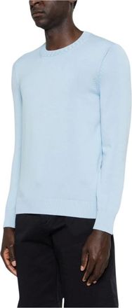 Gran Sasso Homme, Pulls, Bleu, Taille: XL Pull Ras du Cou C&ocirc;tel&eacute;