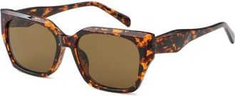 Generic Lunettes De Soleil Polaris&eacute;es &Agrave; Monture Carr&eacute;e For Hommes Et Femmes, Id&eacute;ales For La Conduite En Ext&eacute;rieur, Les F&ecirc;tes Et Les Vacances &Agrave; La Plage.(Brown