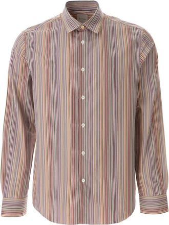 Paul Smith Homme, Chemises, Multicolore, Taille: S Slim Fit Signature Stripe Shirt