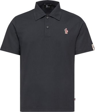 Moncler Moncler Logo Patch Polo Shirt, Men, Blue, Size: Xl
