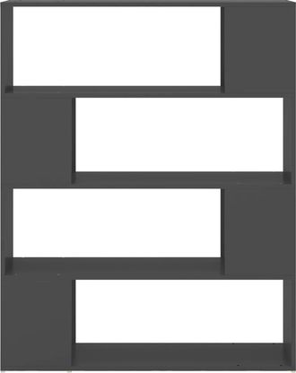 Generic Offene B&uuml;cherregale, Freistehend, Platzsparendes Aufbewahrungsregal aus Holzwerkstoff f&uuml;r B&uuml;cher, Dekoration und Medien (Grau)