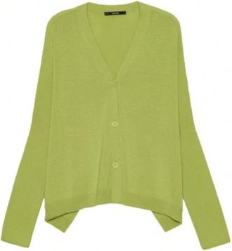 someday V-Ausschnitt Knopfstrickjacke - - Knitwear - Damen - Gr&uuml;n - S