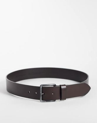 HUGO BOSS BOSS Black Jeeko ceinture en cuir marron