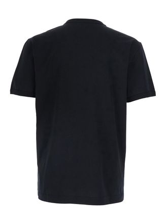 Dolce & Gabbana Mens T-Shirt Crew Neck Black Cotton T-Shirts And Polos