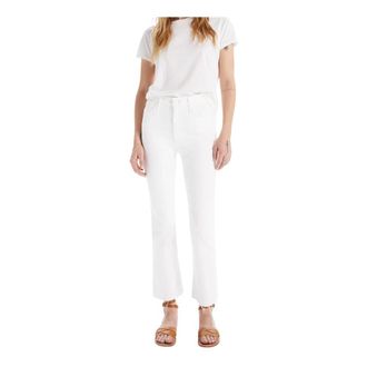 Mother Femme, Jeans, Blanc, Taille: W29 The Hustler Ankle Fray Jeans