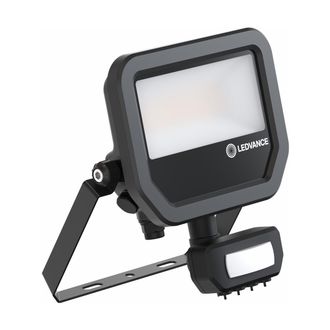 Ledvance Ledvance LED-Projektor, Aluminium, Schwarz, 17 W, 2200 lm, 100D - 830 Warmwei&szlig; | IP65 - Bewegungsmelder und Lichtsensor - symmetrisch