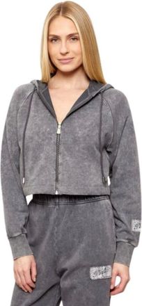 Pinko Pinko, Femme, Sweatshirts et sweats &agrave; capuche, Gris, Taille: 40 FR Lunia Sweat &agrave; capuche