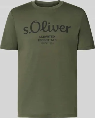 s.Oliver Red Label Regular Fit T-Shirt aus reiner Baumwolle Modell BASIC TEE BIG LOGO