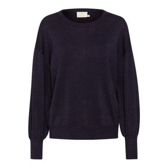 Kaffe KAregina Rundhals Strickpullover - - Knitwear - Damen - Lila - M