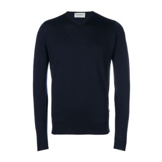 John Smedley Herren, Strickwaren, Blau, LGr&ouml;&szlig;e