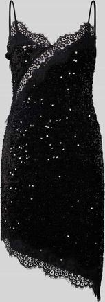 Pieces Paillettenkleid mit Spitzenbesatz