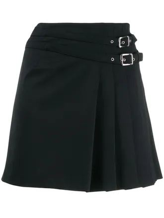 Alberta Ferretti minijupe pliss&eacute;e - Noir