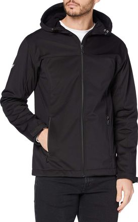 Trigema Herren Jacke Softshell-Kapuzenjacke, Gr. XXX-Large, Schwarz (schwarz 008)
