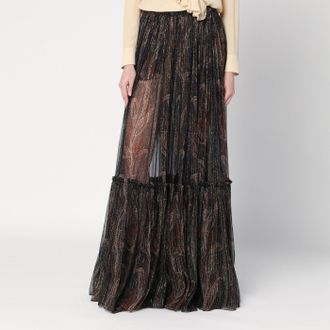 Saint Laurent Volantrock mit Paisley-Muster