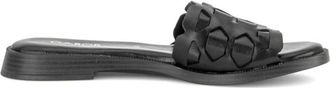 Gabor Geflochtener Leder-Slider - - Shoes - Damen - Schwarzk - 35 1/2 EU