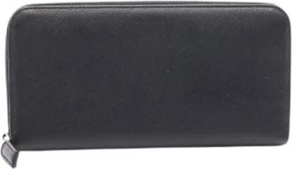 Prada Pre-owned Saffiano Long Zip Wallet - Femme - Pre-owned - Noir - Taille: ONE Size