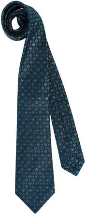 Kiton Homme, Accessoires, Bleu, Taille: ONE Size Cravate en soie &agrave; motifs