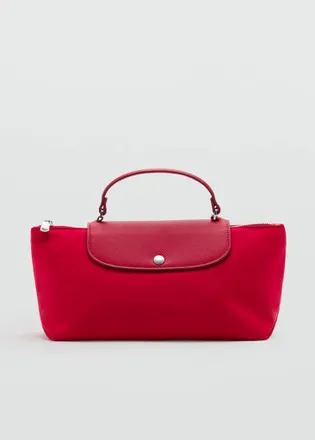 Mango Trousse de toilette nylon avec anse rouge - Femme - Taille unique - MANGO
