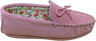 Mokkers Lis Femmes Chaussons Mocassins Daim Rose - Rose, 6 UK