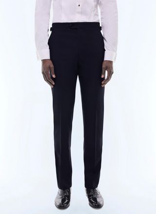 Fursac Pantalon de smoking ajusté en laine - Taille 37 - Homme